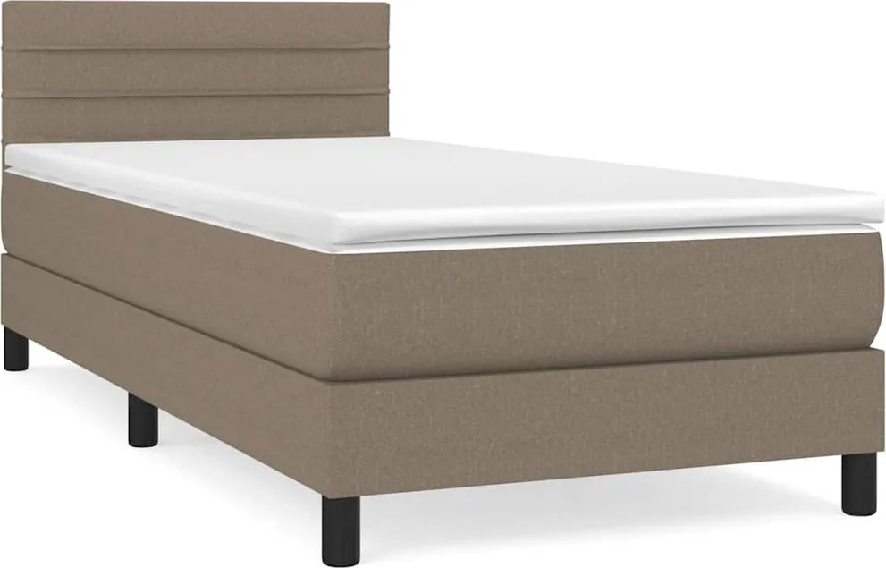 Box spring postel s matrací taupe 90x190 cm textil 3140101