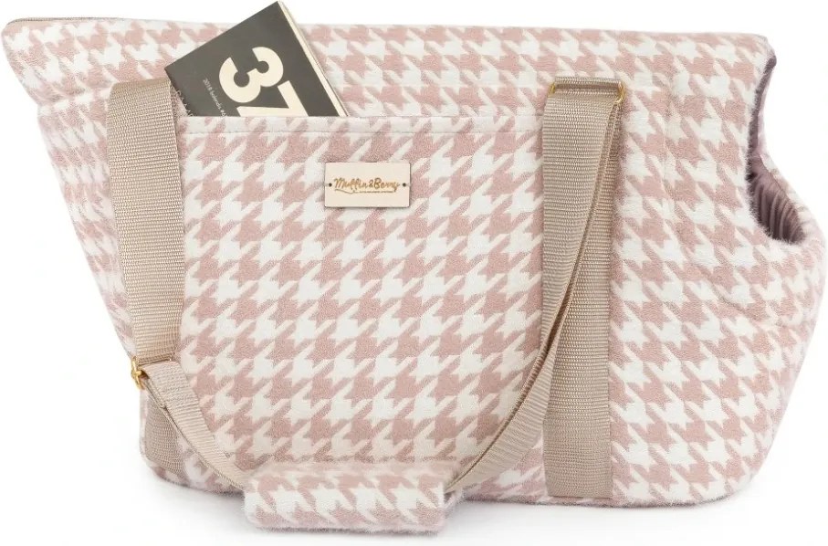 Muffin&Berry Cestovní taška pro psy Tweed Daphne růžová Velikost: S