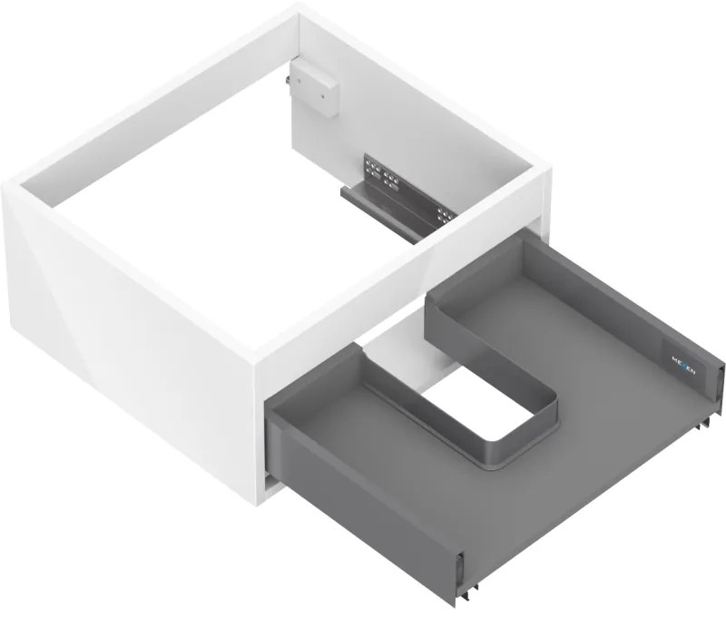 Mexen Box-A, závěsná skříňka 50 cm, 1 zásuvka, bílá lesklá, 91AX0-0500-235-1-00