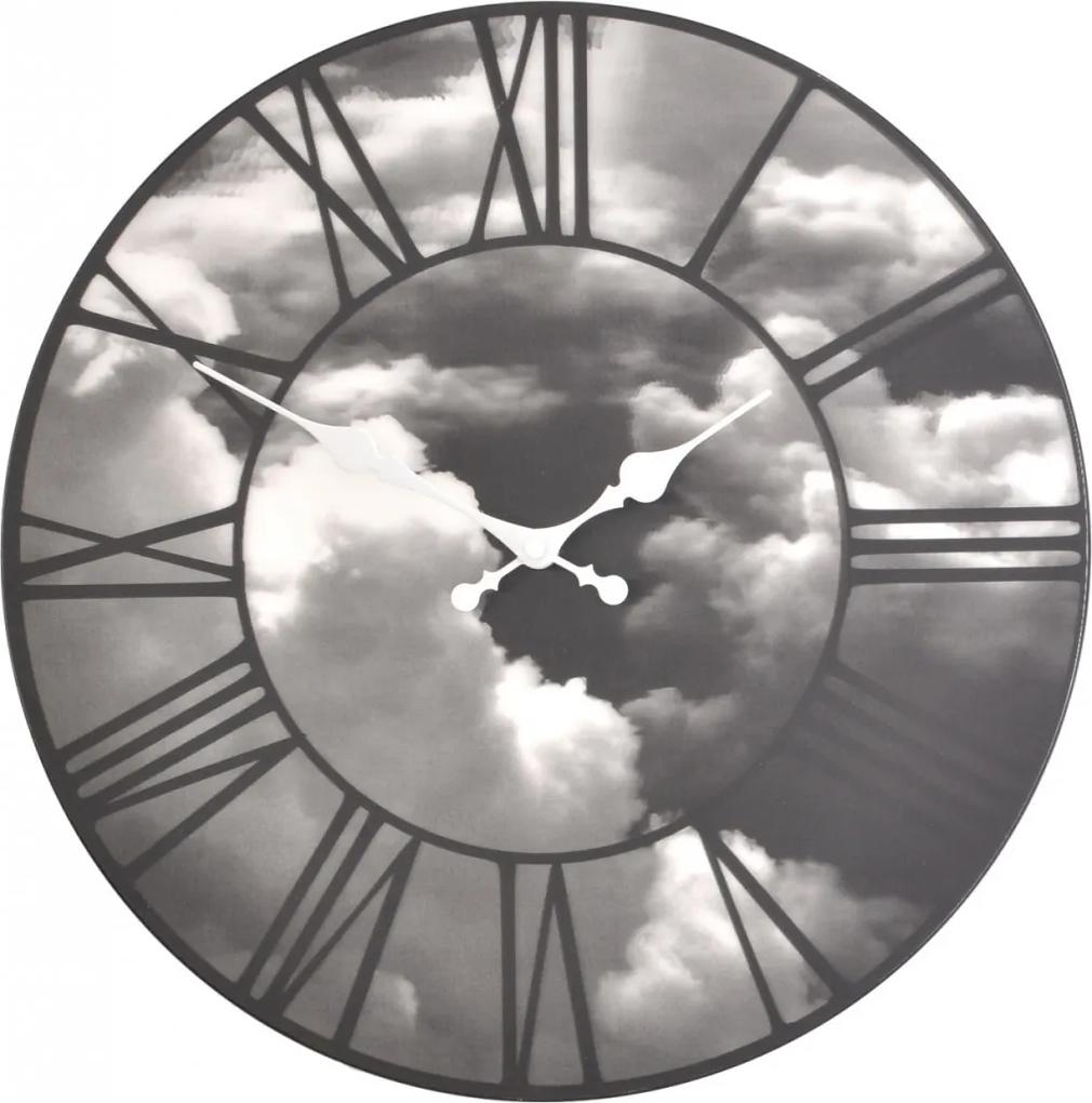 Nástěnné 3D hodiny 39 cm Mraky - LA VILLE