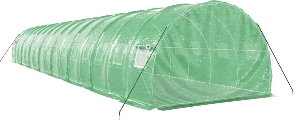 Skleník s ocelovým rámem zelený 48 m² 16 x 3 x 2 m 3188045