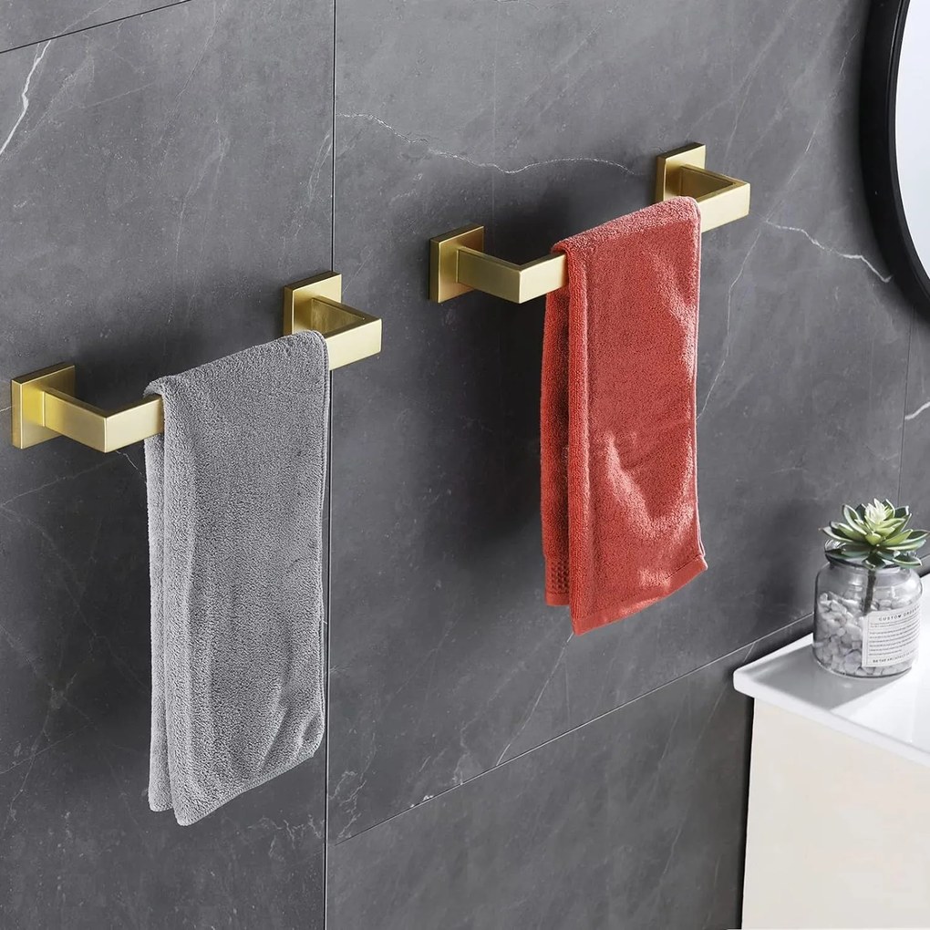 Rea Erlo, koupelnový věšák 55cm 332917A, zlatá matná, REA-06907