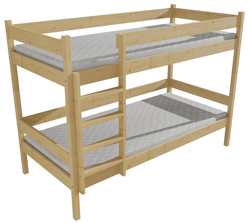 Vomaks Patrová postel PP 002 Rozměr: 80 x 180 cm, Barva: bezbarvý lak, Prostor mezi lůžky: 80 cm