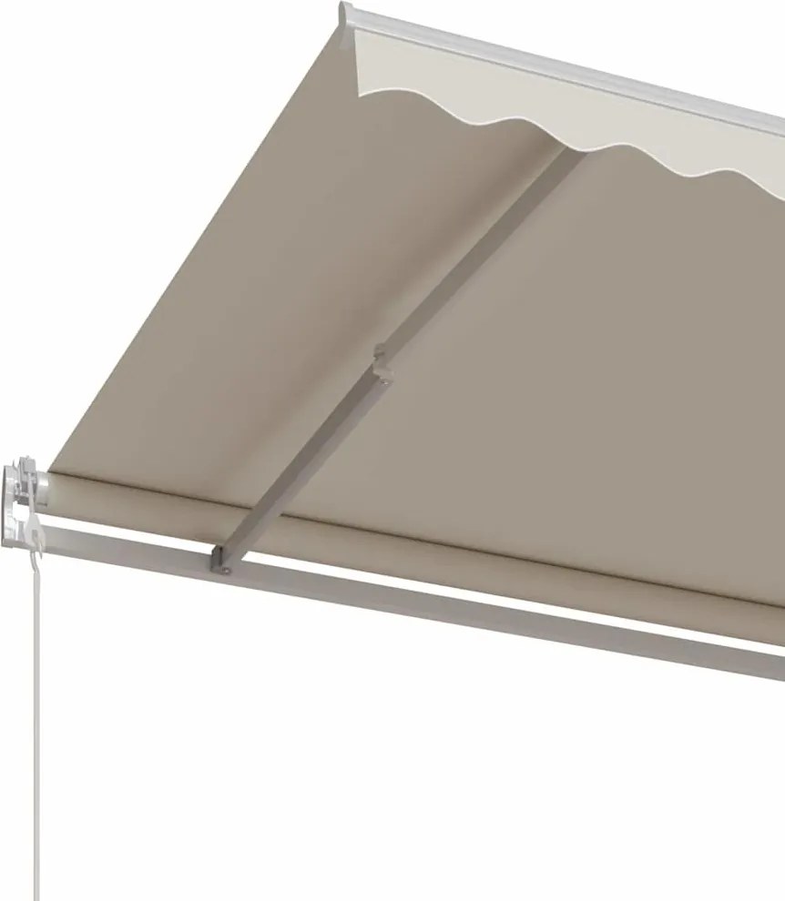 Automatická zatahovací markýza 500 x 350 cm krémová 3069027