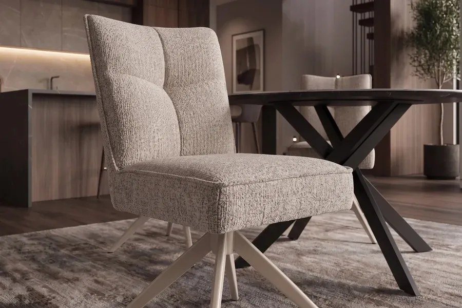 Designová otočná židle Narayan taupe