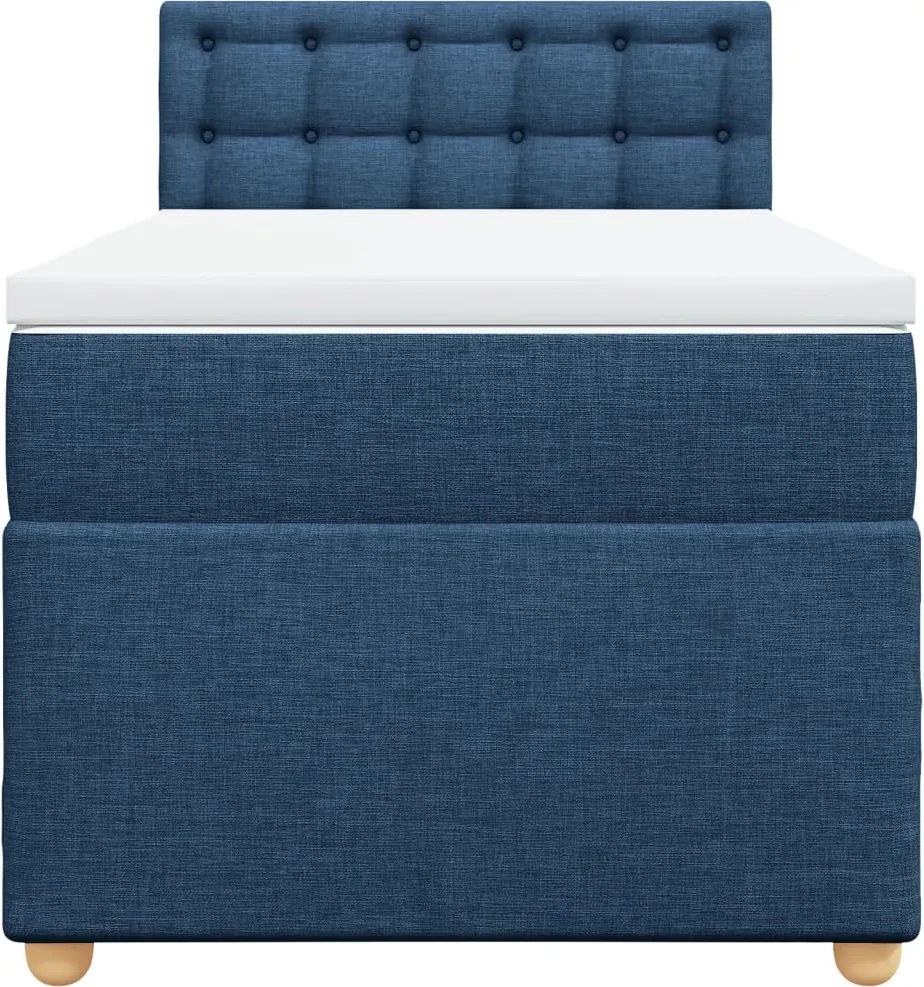 Box spring postel s matrací modrá 80x200 cm textil 3288827