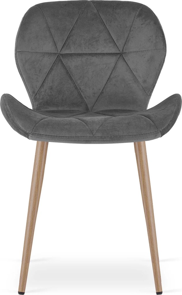 Jídelní židle MANGO VELVET, tmavě šedá