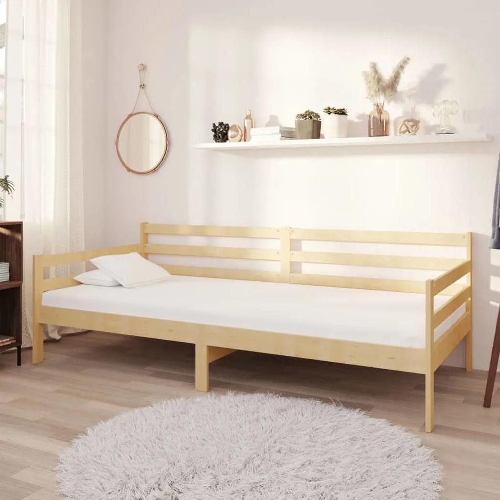 vidaXL Denní postel s matrací 90 x 200 cm masivní borové dřevo [3083601] Barva: Šedá