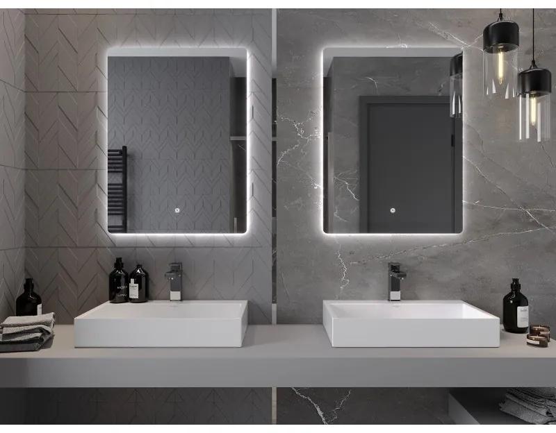 Mexen Sun podsvícené koupelnové zrcadlo 60 x 80 cm, LED 6000K, ventilátor - 9807-060-080-611-00