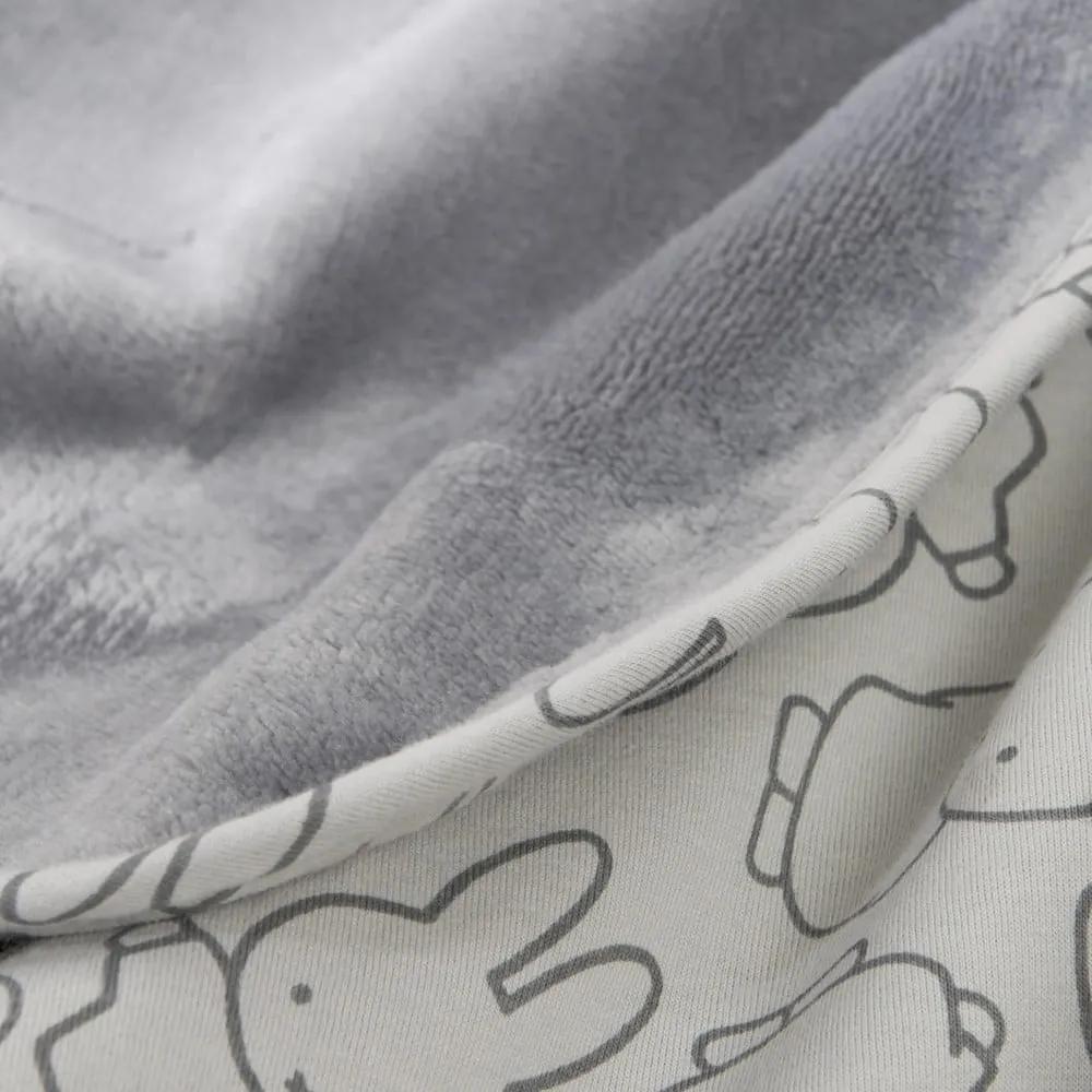 Šedá bavlněná dětská deka 80x80 cm Miffy – Roba