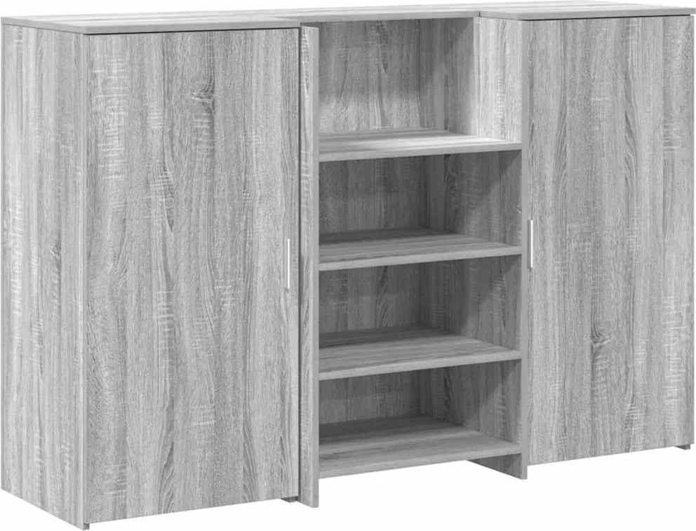 Recepční stůl hnědý dub 155x50x103,5 cm kompozitní dřevo 3324201