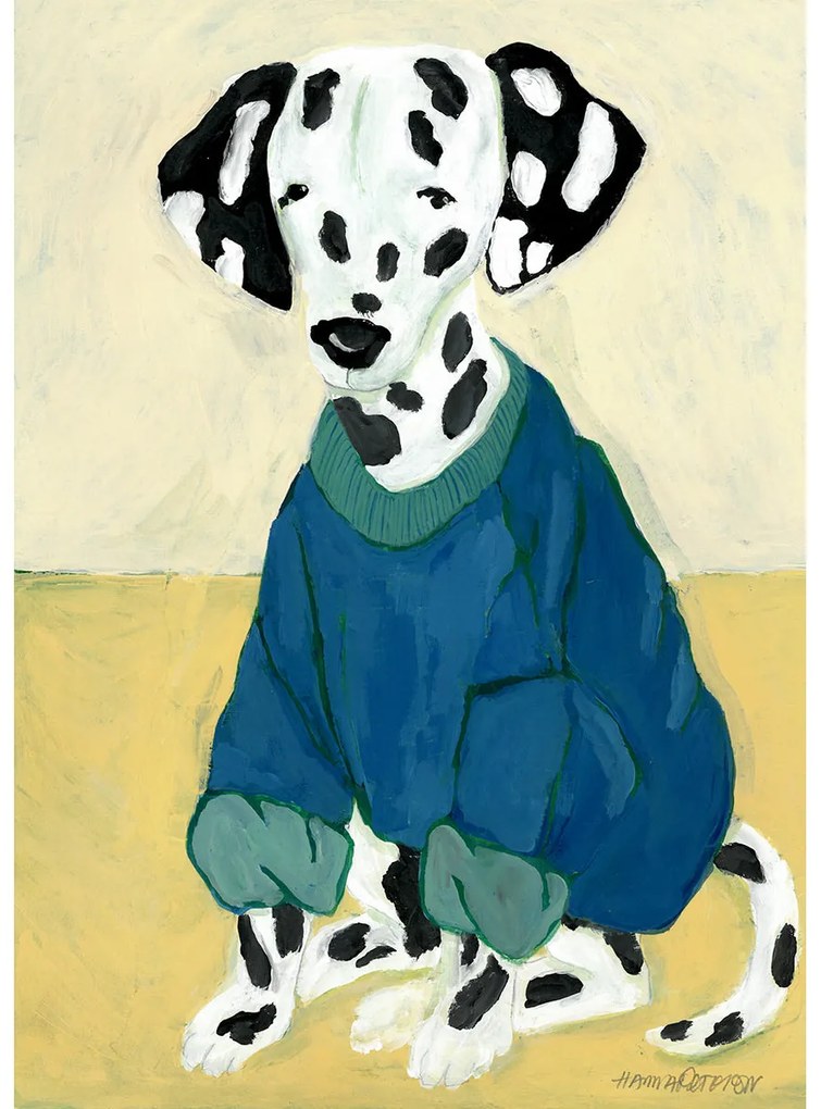 The Poster Club Plakát Dalmatian in Sweatshirt by Hanna Peterson 70x100 cm