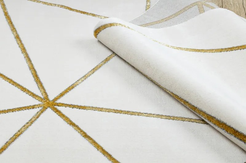 Dywany Łuszczów, Kusový koberec Emerald 1013 cream and gold, 120x170, bílá, kancelář