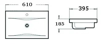 Mexen Emma umyvadlo, 61x39 cm, bílá, 25056100