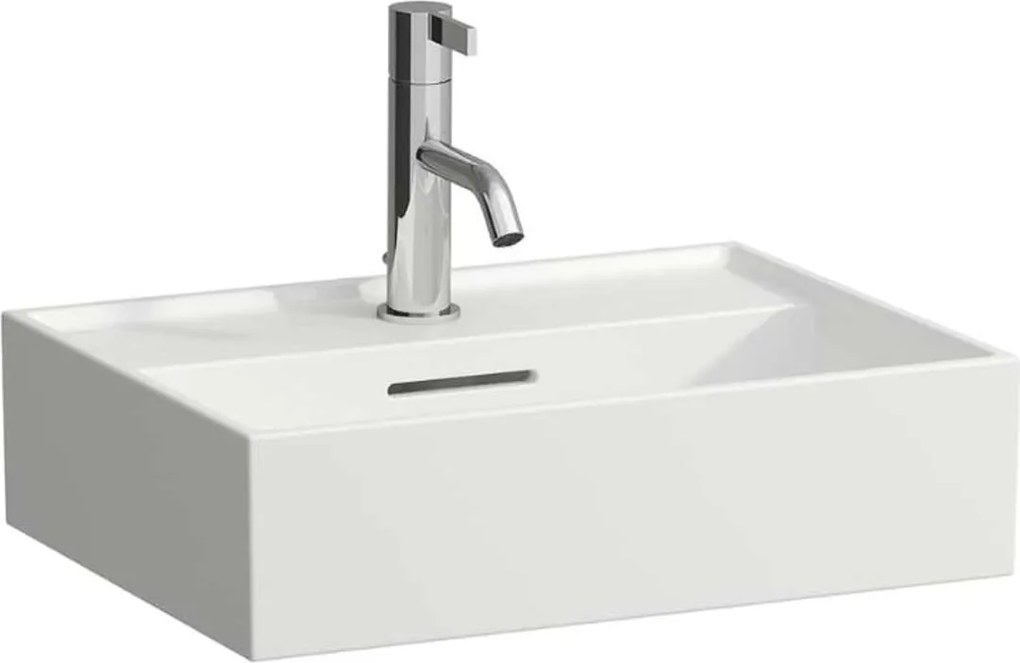 Laufen Kartell - Umývátko 45x34 cm, s přepadem, bez otvoru pro baterii, matná šedá H8153307591091