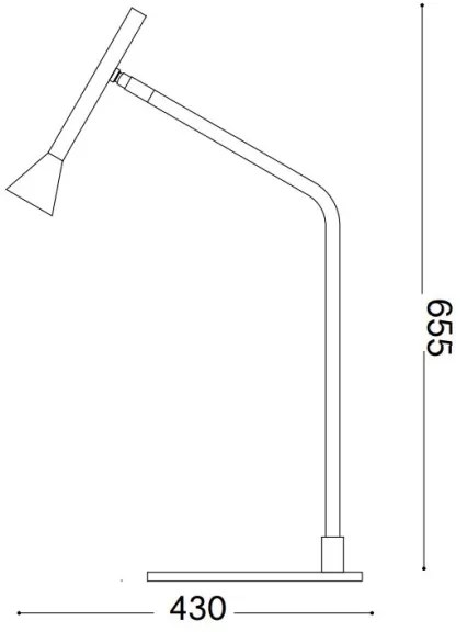 Ideal Lux - LED Stmívatelná stolní lampa DIESIS LED/6,5W/230V CRI 90 zlatá