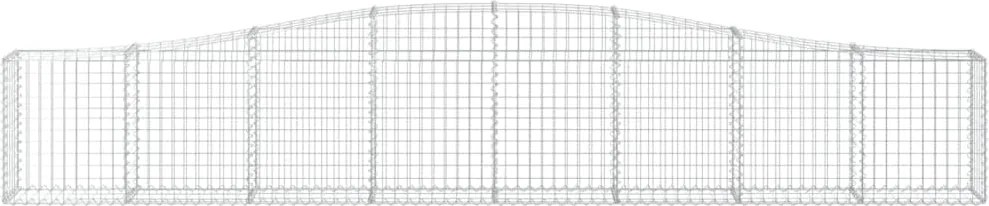 Klenuté gabionové koše 7 ks 400x30x60/80 cm pozinkované železo 3145805