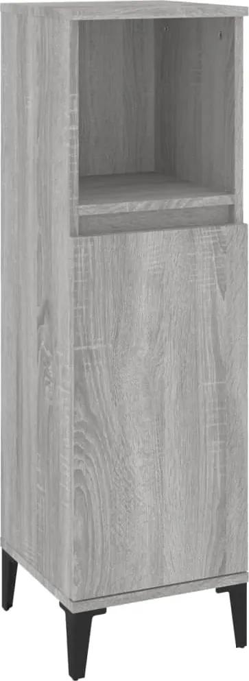 vidaXL 3dílný set koupelnového nábytku kompozitní dřevo [3185595] Barva: šedá sonoma