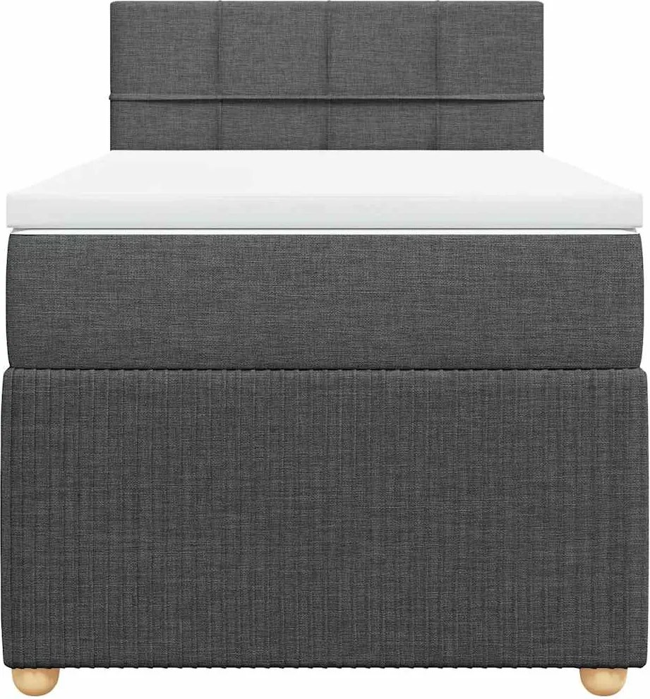 Box spring postel s matrací tmavě šedá 90x190 cm textil 3289612