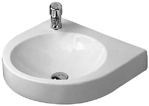 Duravit Architec - Umyvadlo 575x520 mm, bez přepadu, 1 otvor vpravo, WonderGliss, bílá 04495800081