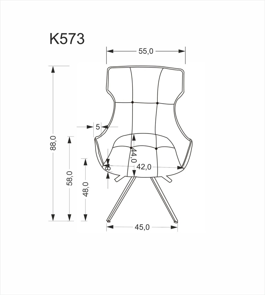 Jídelní křeslo K573 popelavě šedé