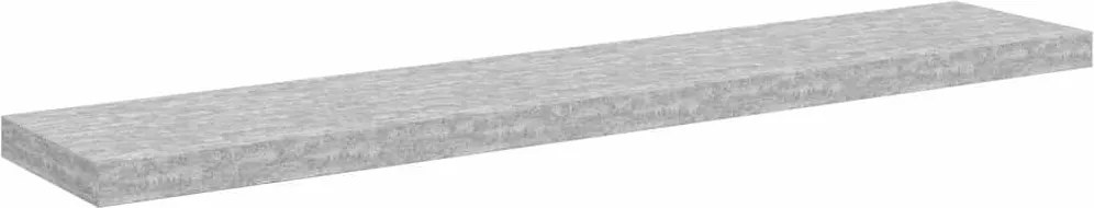 Plovoucí nástěnné police 4 ks betonově šedé 120x23,5x3,8 cm MDF 326608
