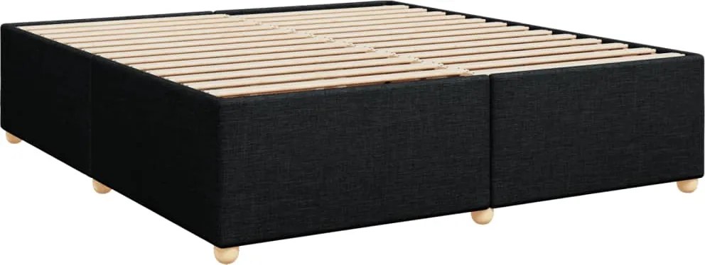 Box spring postel s matrací černá 180x200 cm textil 3286768