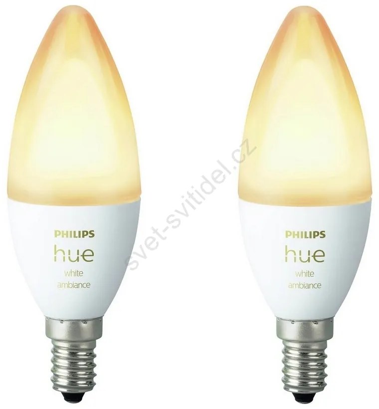 Philips SADA 2x LED Stmívatelná žárovka Philips Hue WHITE B39 E14/4W/230V 2200K-6500K P3945