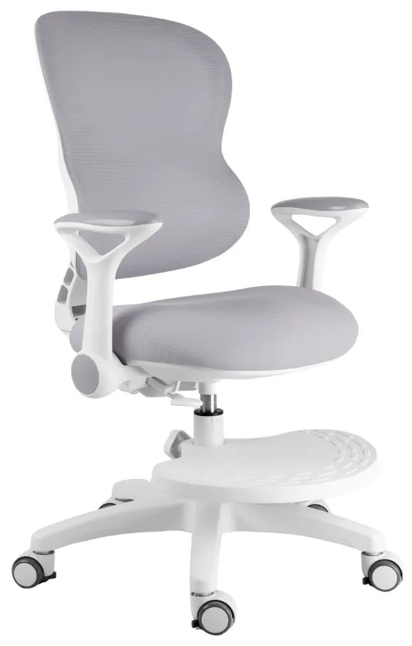 Dětská rostoucí židle Neoseat JUNI 006 — látka, pratelný potah, šedá