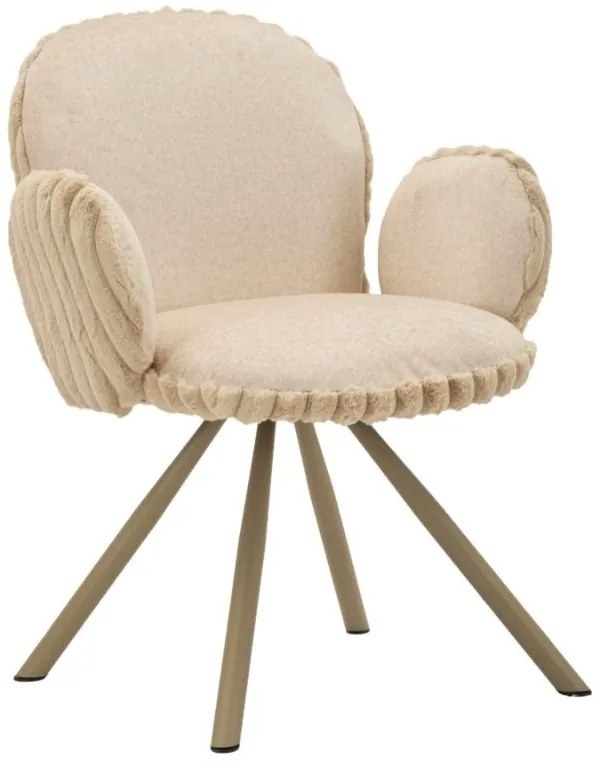 Designová jídelní židle Dargiana krémová
