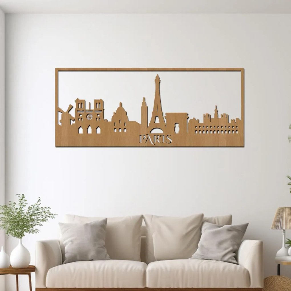 dřevo života Dřevěná dekorace na zeď PAŘÍŽ Zvolte rozměr (cm): 40x11, Zvolte barvu dekoru: Černá