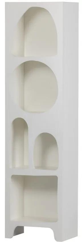 Hoorns Bílá lakovaná knihovna Cazemy 180 x 47,5 cm
