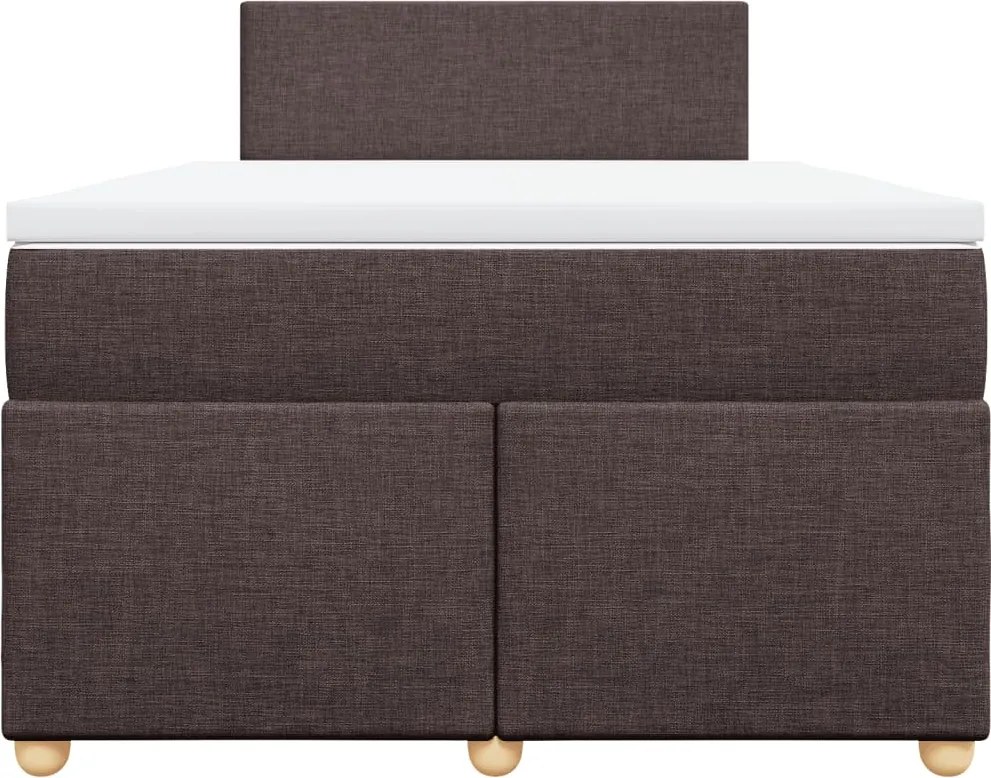 Box spring postel s matrací tmavě hnědá 120x200 cm textil 3286643