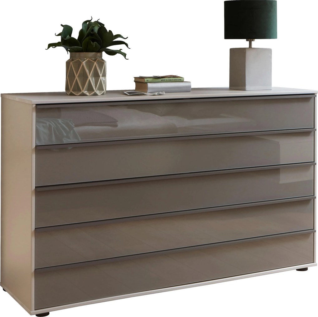 XXXLutz KOMODA, hnědá, šedá, 141/86/43 cm Dieter Knoll - Široké komody - 000442028605