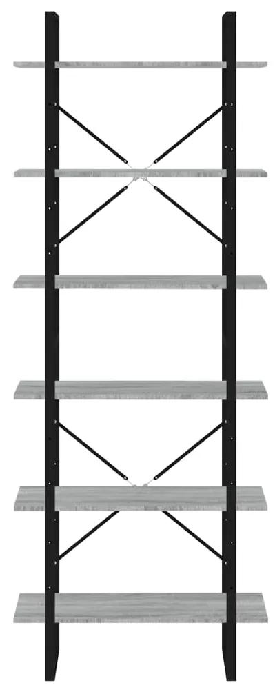 Vysoký regál šedý sonoma 100 x 30 x 210 cm kompozitní dřevo - Default Title