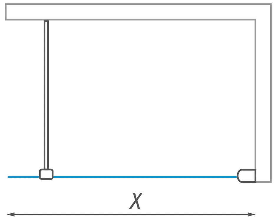 Roth ECWalk Walk In Line zástěna 140 x 91 x 208 cm brillant transparent 585-1400000-00-02 Koupelny Bernold