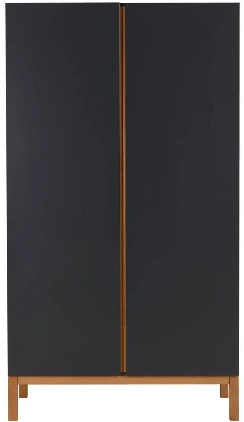 Antracitově šedá lakovaná skříň Quax Indigo 198 x 110 cm