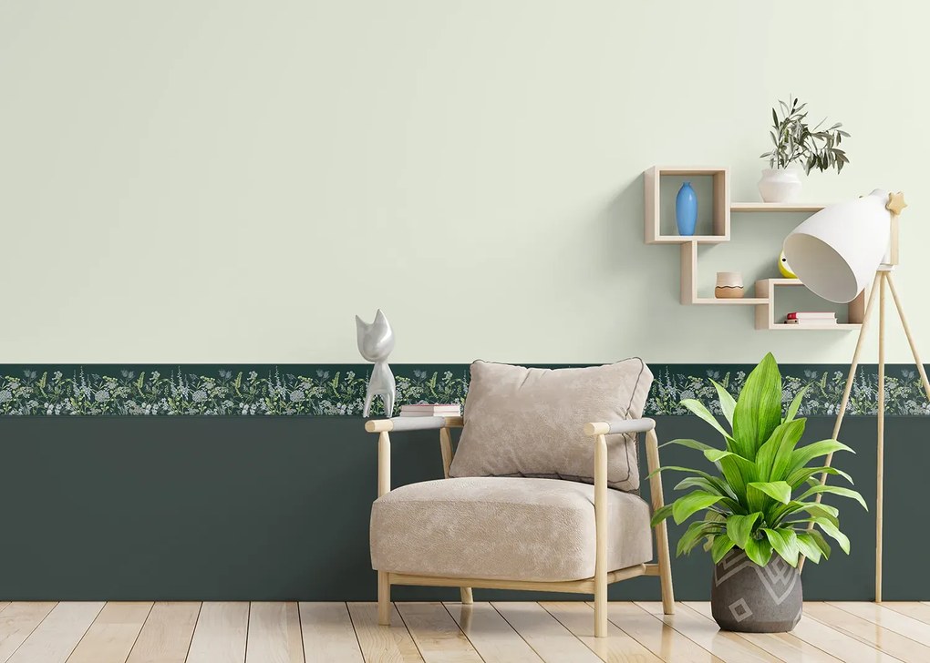 Samolepící bordura na zeď Květy Vikve na Brunšvické Zelené | 5 m x 13.8 cm | DWB8523