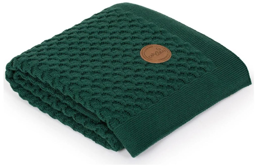 CEBA Deka pletená v dárkovém balení 90x90 Vlny Emerald