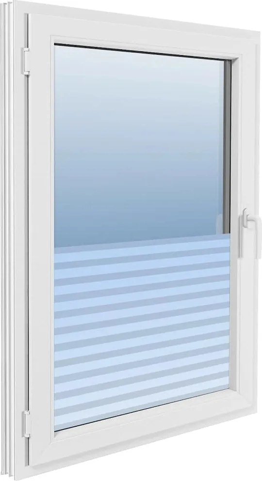 Okenní fólie matná pruhovaný design 0,9x20 m PVC 142790