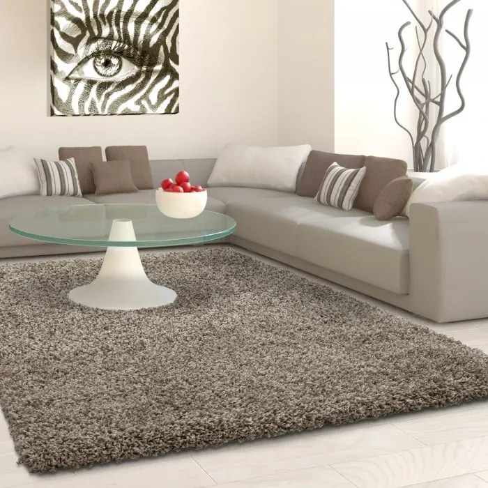 Vopi | Kusový koberec Life Shaggy 1500 taupe - 300 x 400 cm