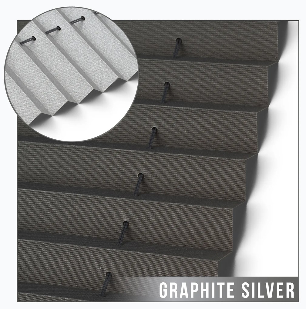 Plisa Termoizolaení plisovaná roleta Graphite Silver 31 cm x volitelná výška