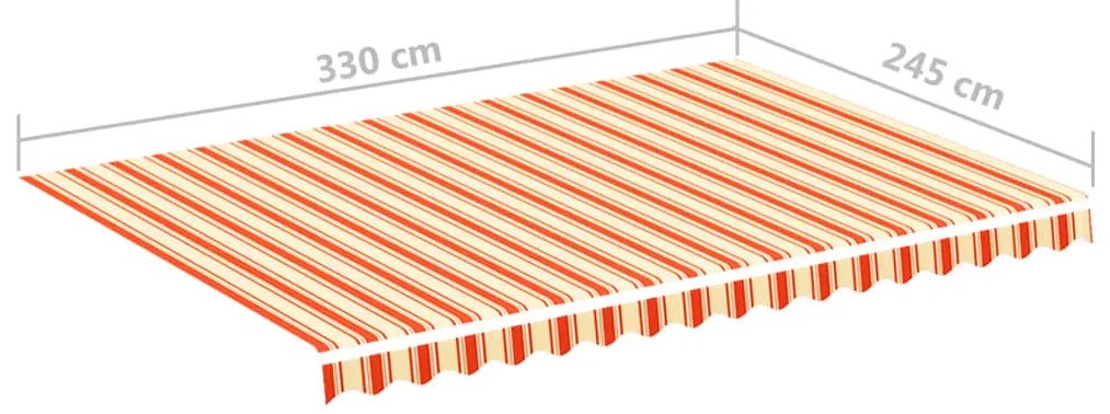 Náhradní plachta na markýzu žluto-oranžová 3,5 x 2,5 m