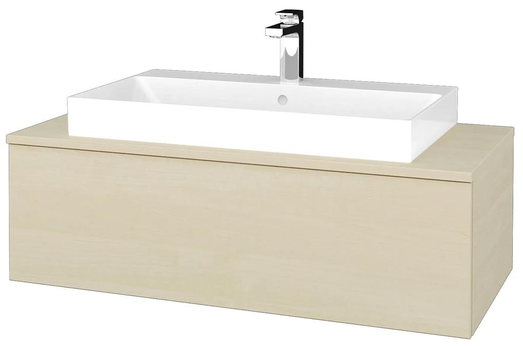 Dřevojas Koupelnová skříňka MODULE SZZ1 100 Varianta: N01 Bílá lesk / D02 Bříza