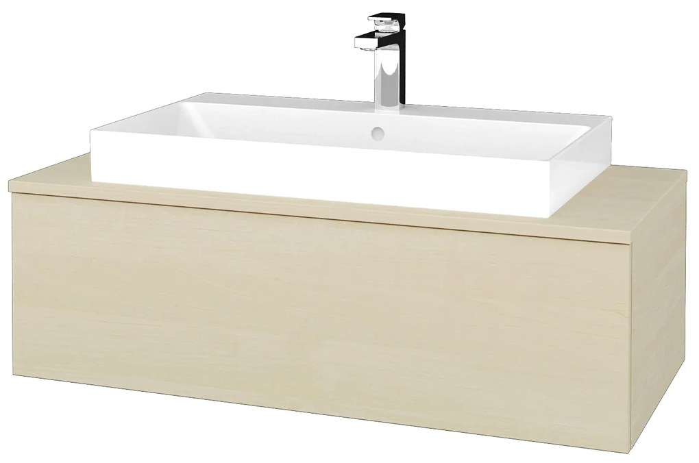 Dřevojas Koupelnová skříňka MODULE SZZ1 100 Varianta: N01 Bílá lesk / D03 Cafe