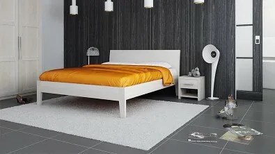 Postel Postelia IBIZA Buk 140x200 - Dřevěná postel z masivu, bukové dvoulůžko o šíři masivu 4 cm