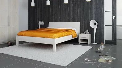 Postel Postelia IBIZA Buk 160x200 - Dřevěná postel z masivu, bukové dvoulůžko o šíři masivu 4 cm