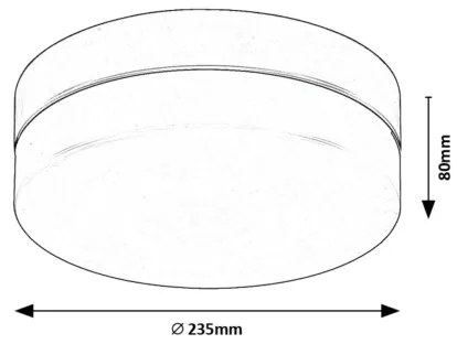 Rabalux 75025-LED Koupelnové stropní svítidlo GAELO LED/15W/230V pr. 23 cm černá