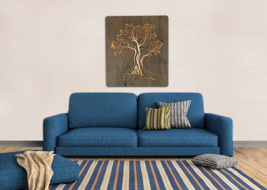 Li-Go "Olivovník" světelný obraz 230V 70x80 cm provedení povrchu: jedle