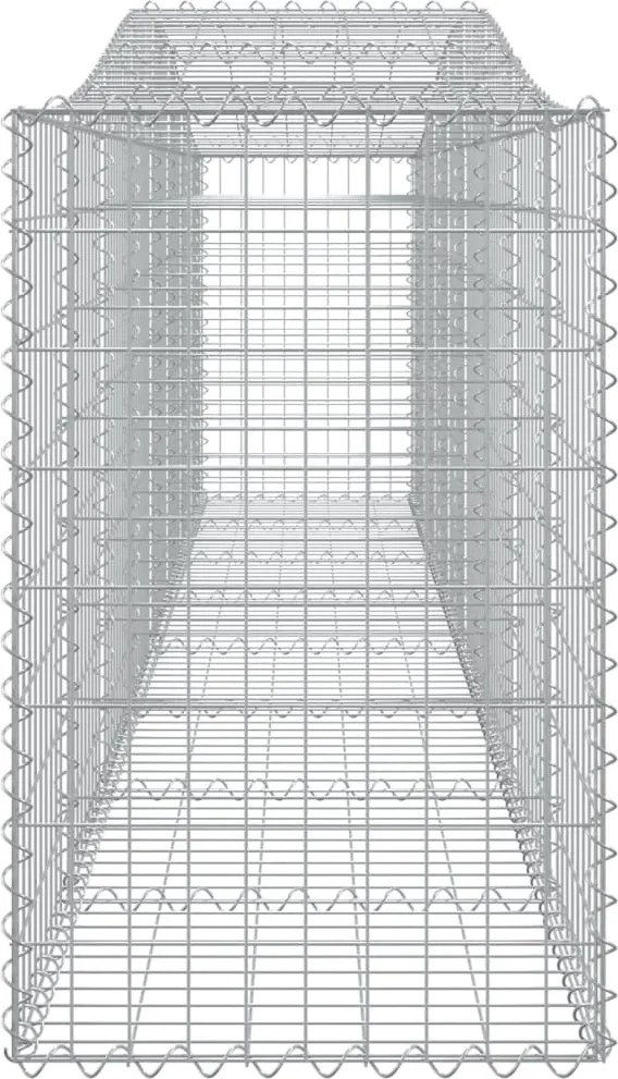 Klenuté gabionové koše 2 ks 400x50x80/100 cm pozinkované železo 3145943